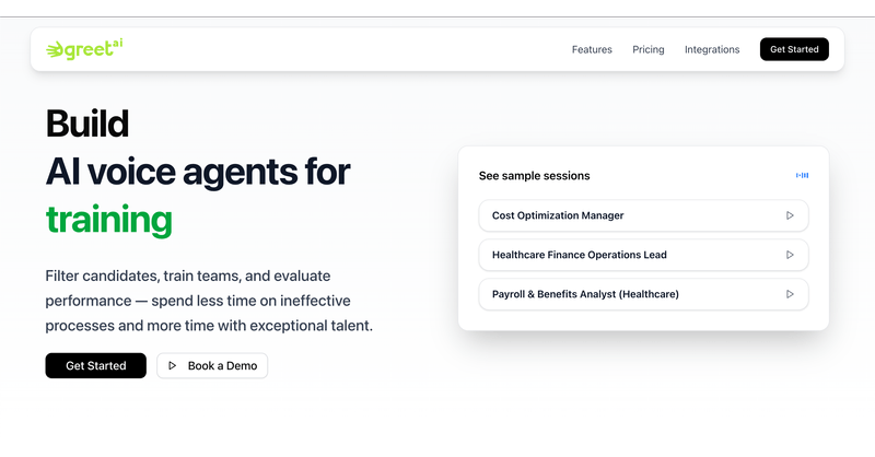 GreetAI - Platform for screening, training and evaluation with AI